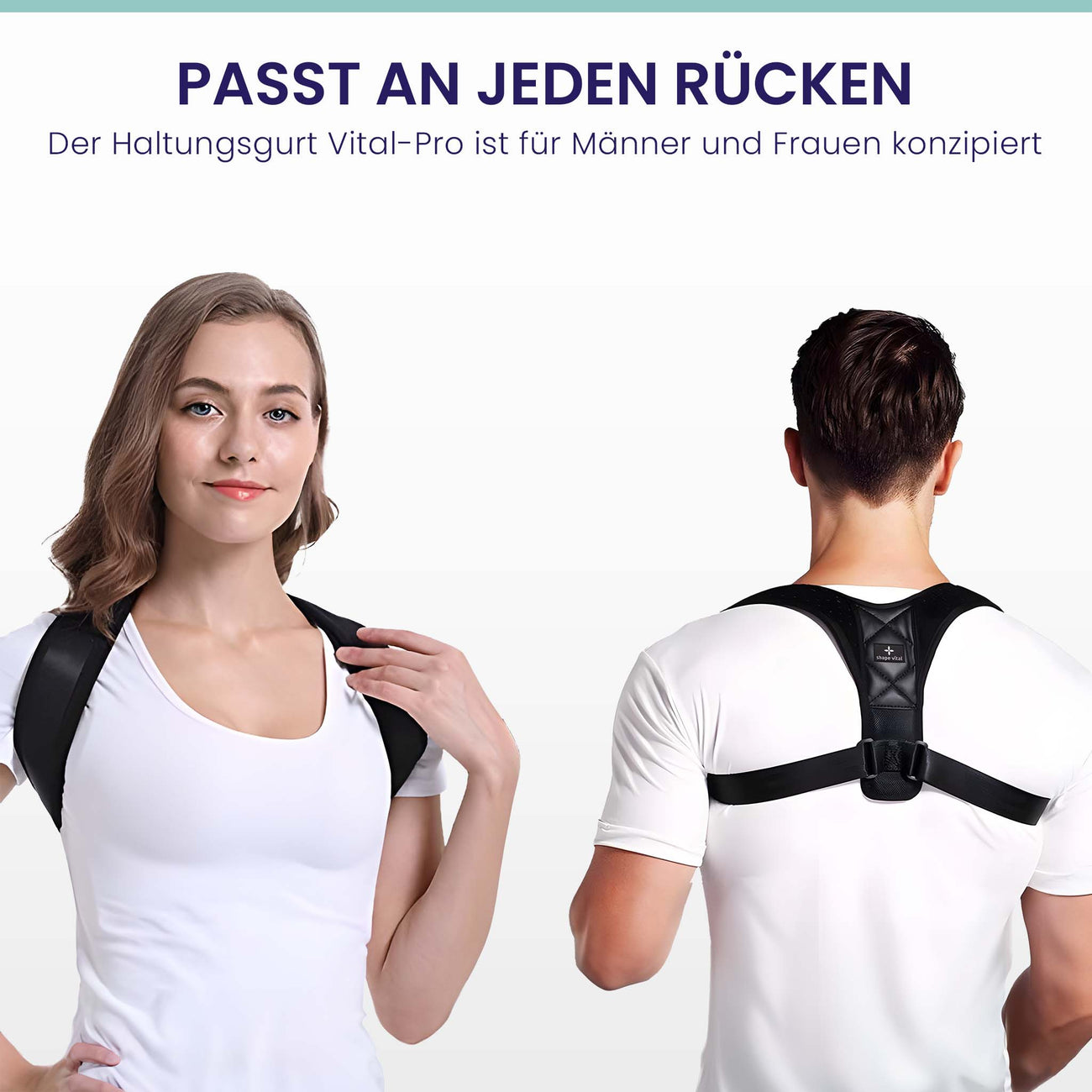 SHAPEVITAL Haltungsgurt Vital-Pro – verstellbarer Rücken- und ...
